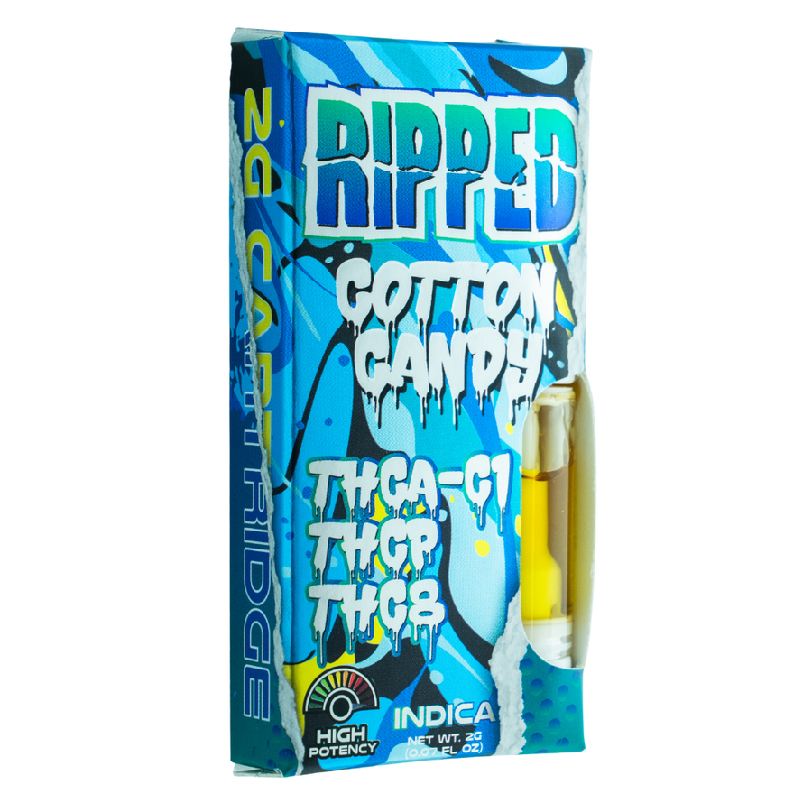 RIPPED - THCA-C1 Blend - 2G Cartridge - Cotton Candy - Indica – Ocho ...