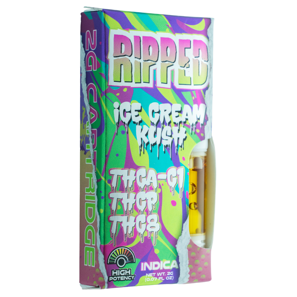RIPPED - THCA-C1 Blend - 2G Cartridge - Ice Cream Kush - Indica – Ocho ...